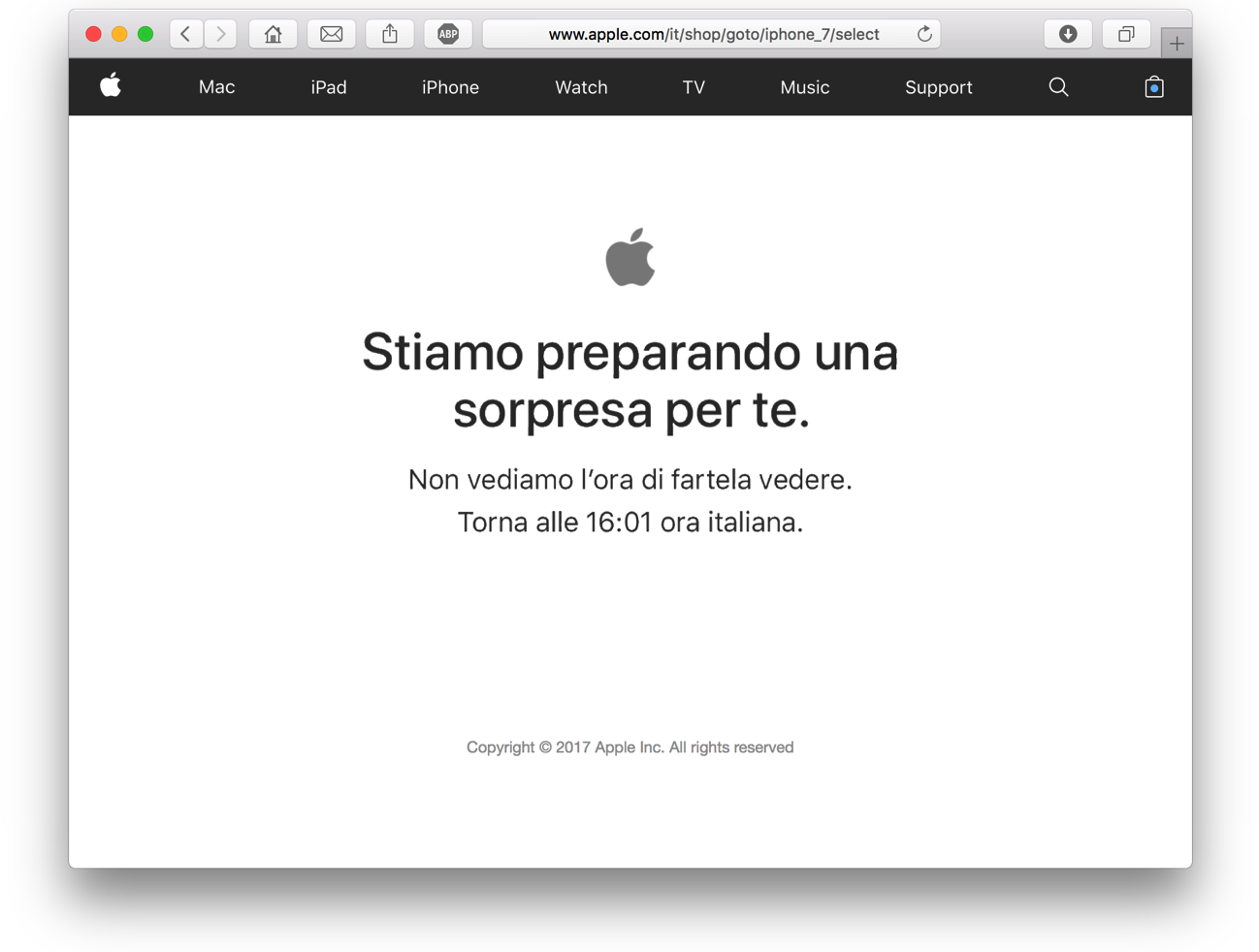 Apple Store non raggiungibili "Torna alle 16:01 ora italiana" - SPIDER-MAC