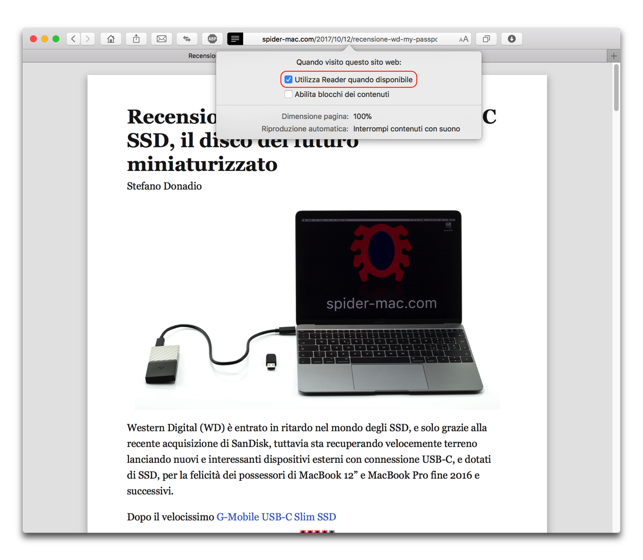 macOS High Sierra: come attivare la vista Reader automatica di Safari ...