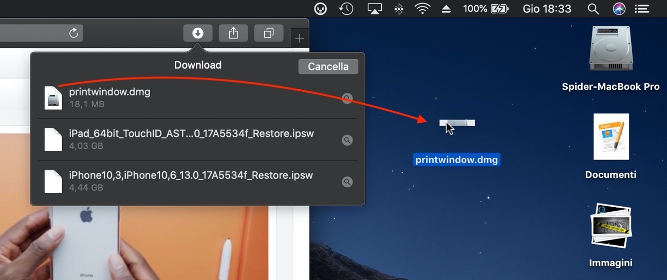 Safari per Mac: drag-and-drop per allegare un file per l’upload e per ...